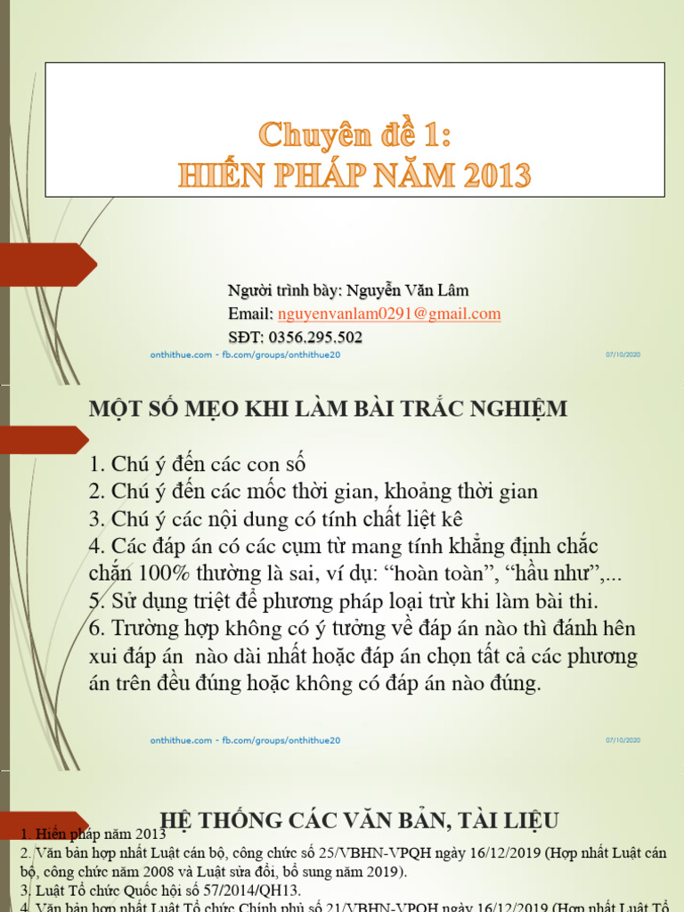 CD1 - Hien Phap | PDF