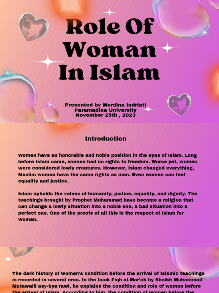 Role Of Woman In Islam | PDF | Muhammad | Abrahamic Religions