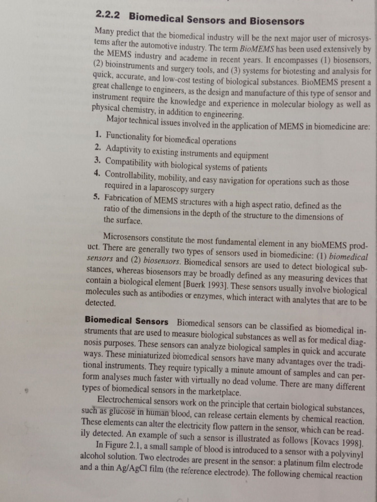 Lecture 10 (Mems) Biosensor | PDF | Biosensor | Sensor