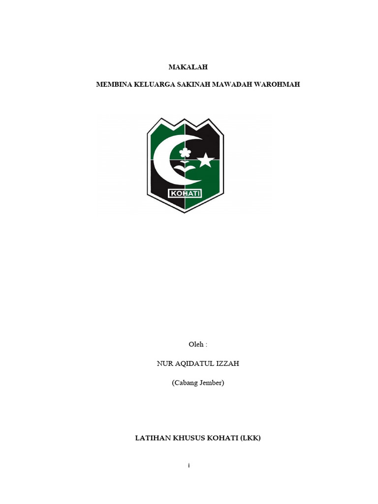 Makalah LKK Semarang Aqidaw | PDF