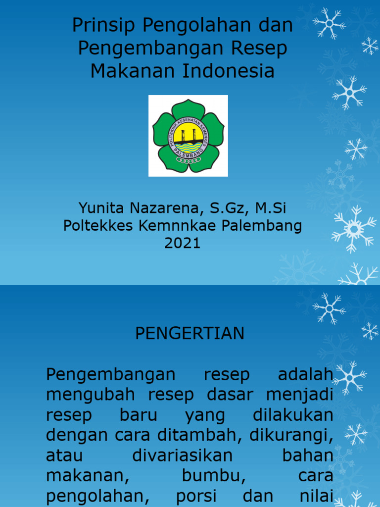 Prinsip Pengembangan Resep Makanan Indonesia | PDF | Kesehatan Holistik