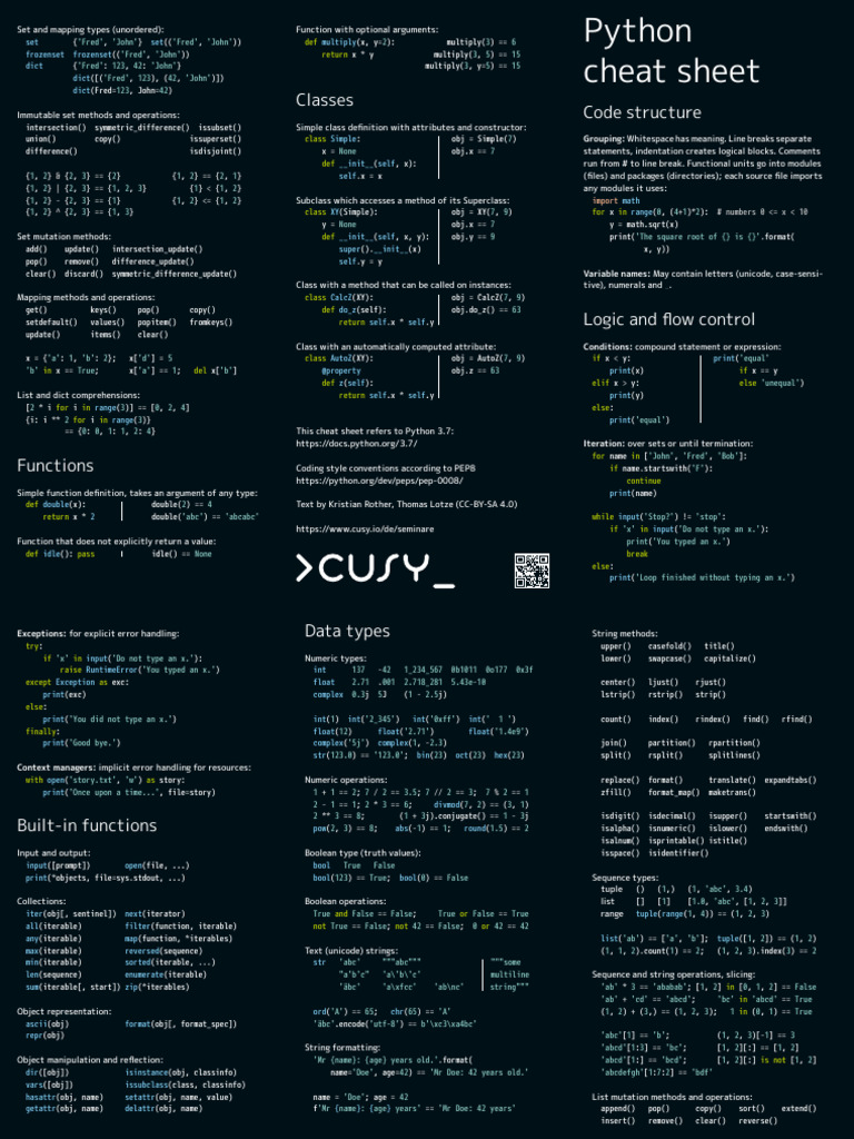 Python For Beginners Cheat Sheet Download Free Pdf Boolean Data Type Computer Programming