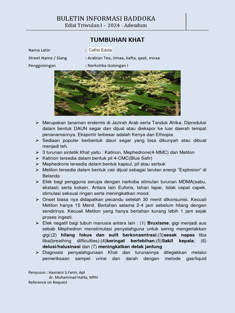 Ciri-Ciri Daun Khat dan Efeknya | PDF | Pengembangan Diri | Kesehatan ...