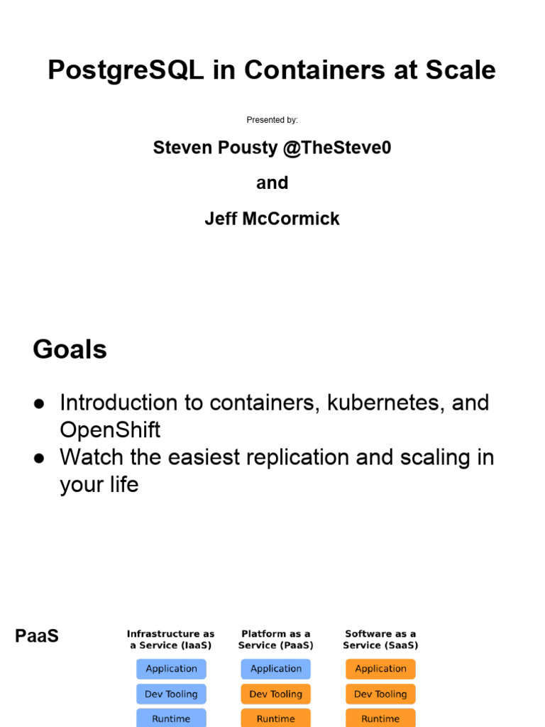 PostgreSQL Container Scaling Guide | PDF | Systems Engineering | Information Technology
