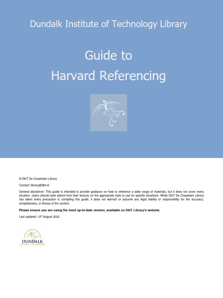 DkIT Guide to Harvard Referencing | PDF | Citation | Brand