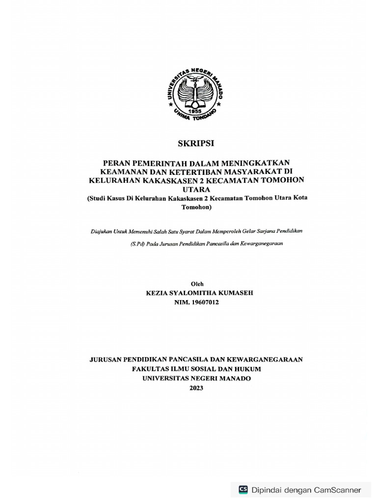 Skripsi - Kezia S. Kumaseh (19607012) | PDF