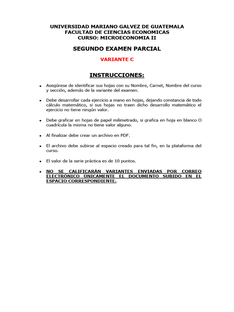 2do Parcial Micro II C | PDF | Microeconomía | Precios