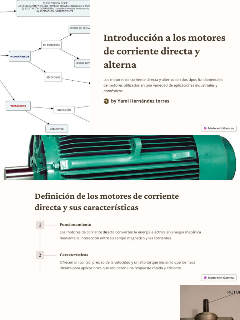 Introduccion A Los Motores de Corriente Directa y Alterna | PDF | Motor ...