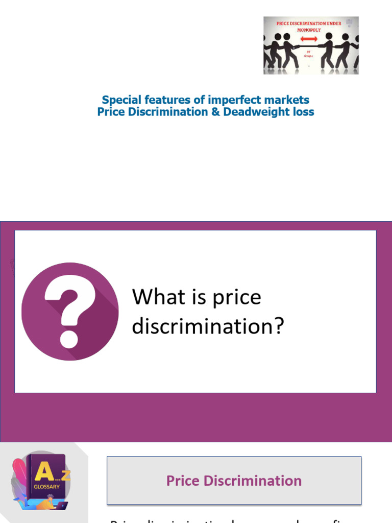 Deadweight Loss in Price Discrimination | PDF | Depreciation | Price ...