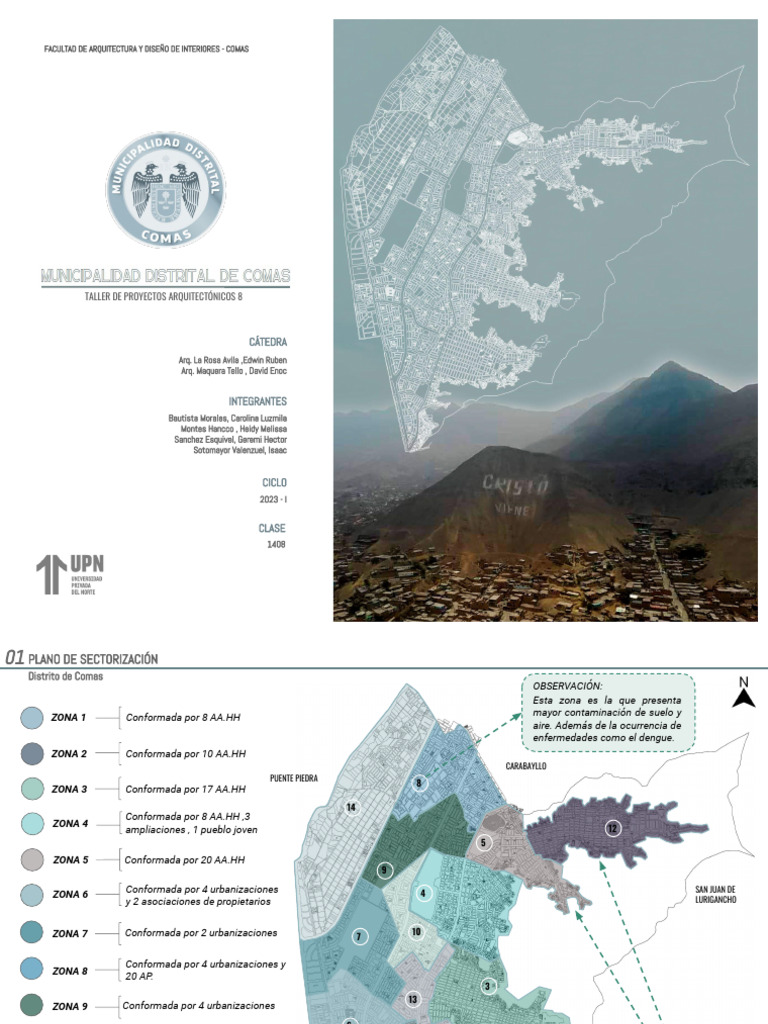 Plano de Zonificación del Distrito de Comas | PDF | Cementerio | Inundar