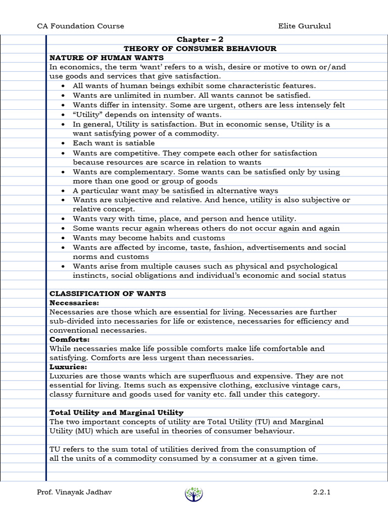 Chapter 2 Unit 2 | PDF | Utility | Economic Surplus