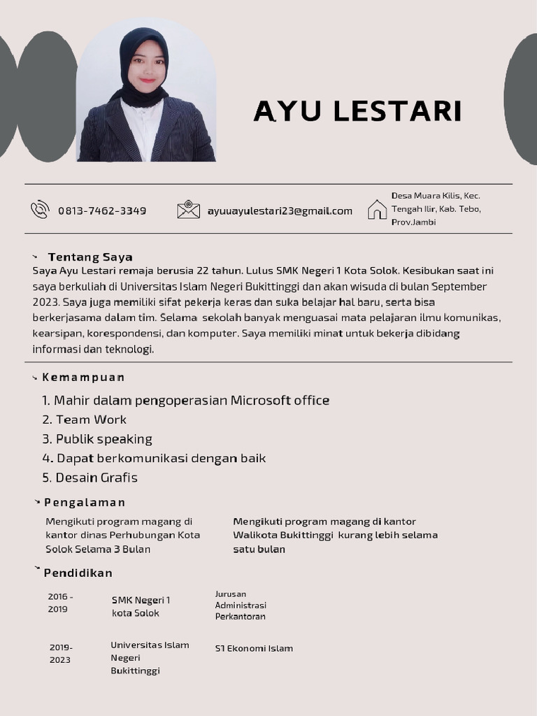 CV Ayu Lestari | PDF