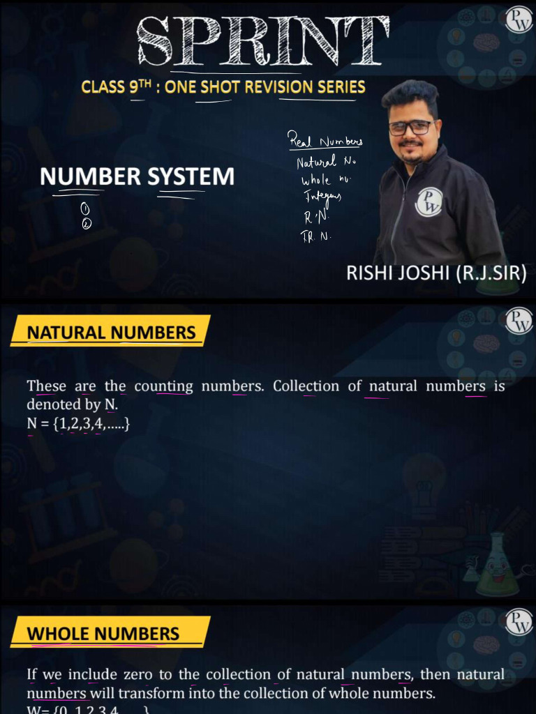 NUMBER SYSTEM - Class Notes - Sprint | PDF