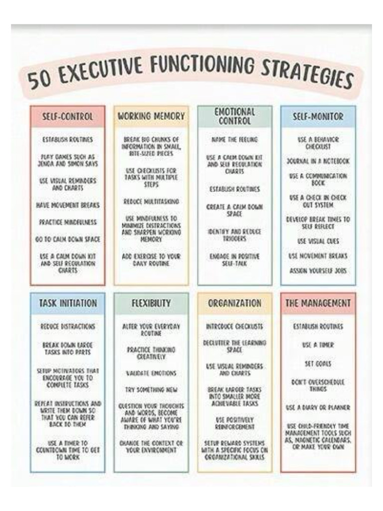 50 Executive Function Strategies | PDF