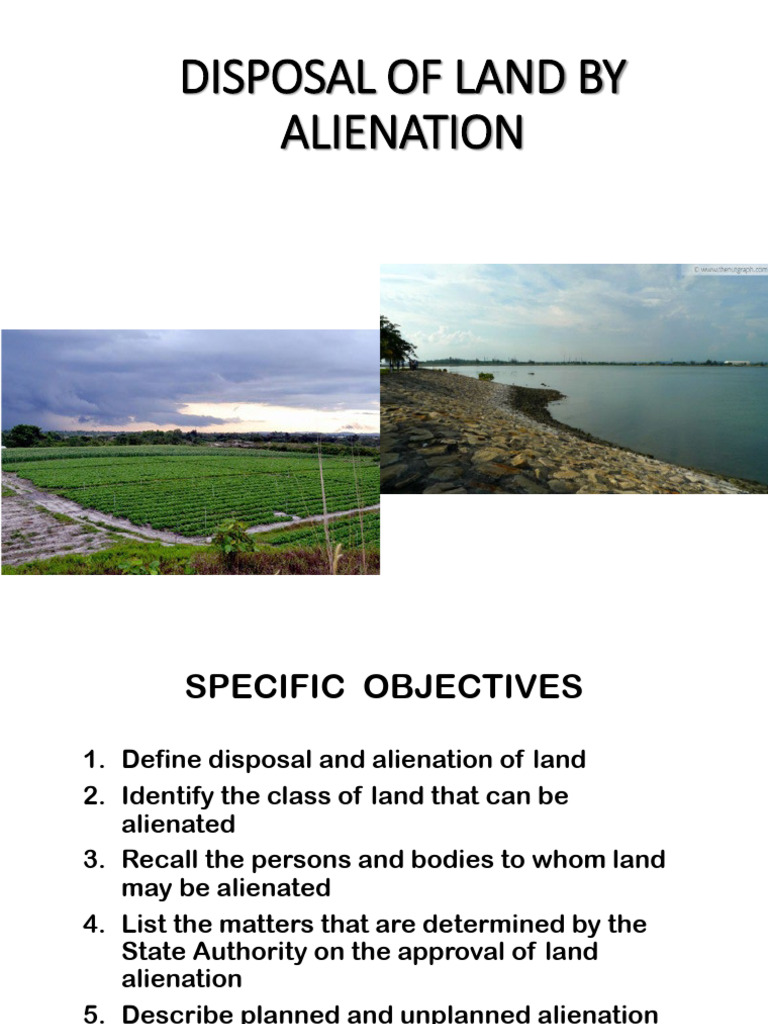 Land Disposal by Alienation | PDF | Civil Law (Common Law) | Private Law