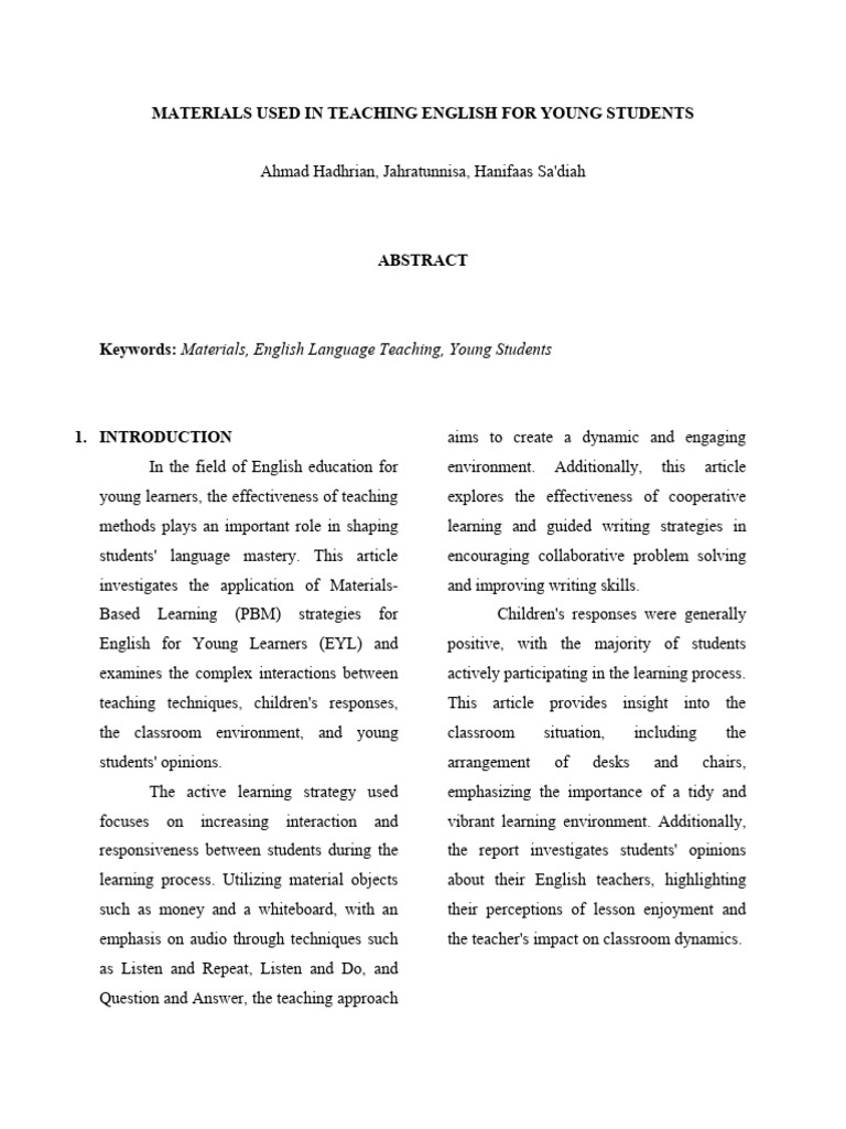 Efyl Artikel | PDF | Learning | Language Acquisition