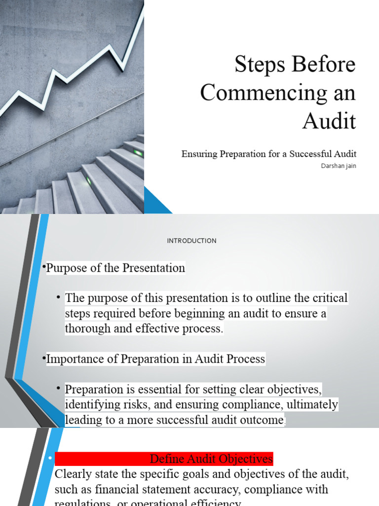Steps Before Commencing An Audit | PDF | Internal Control | Audit