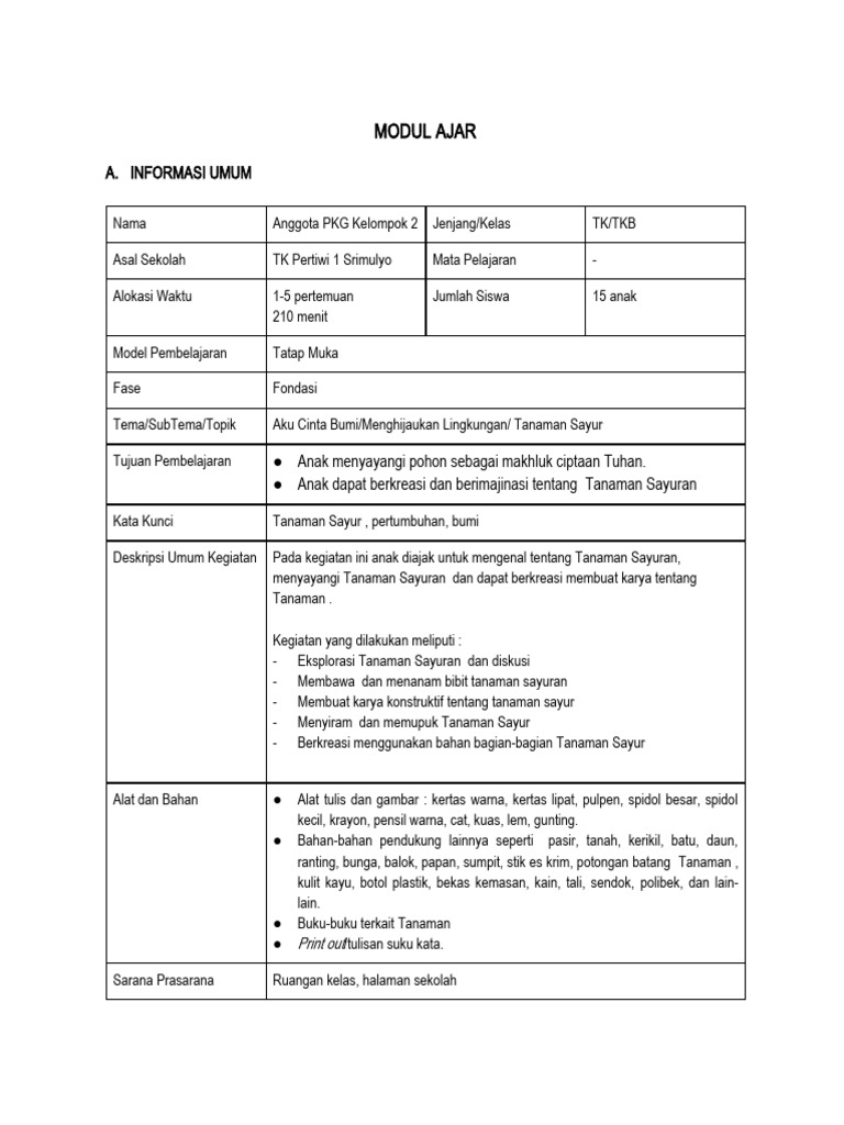 Modul Ajar KELOMPOK 2 | PDF