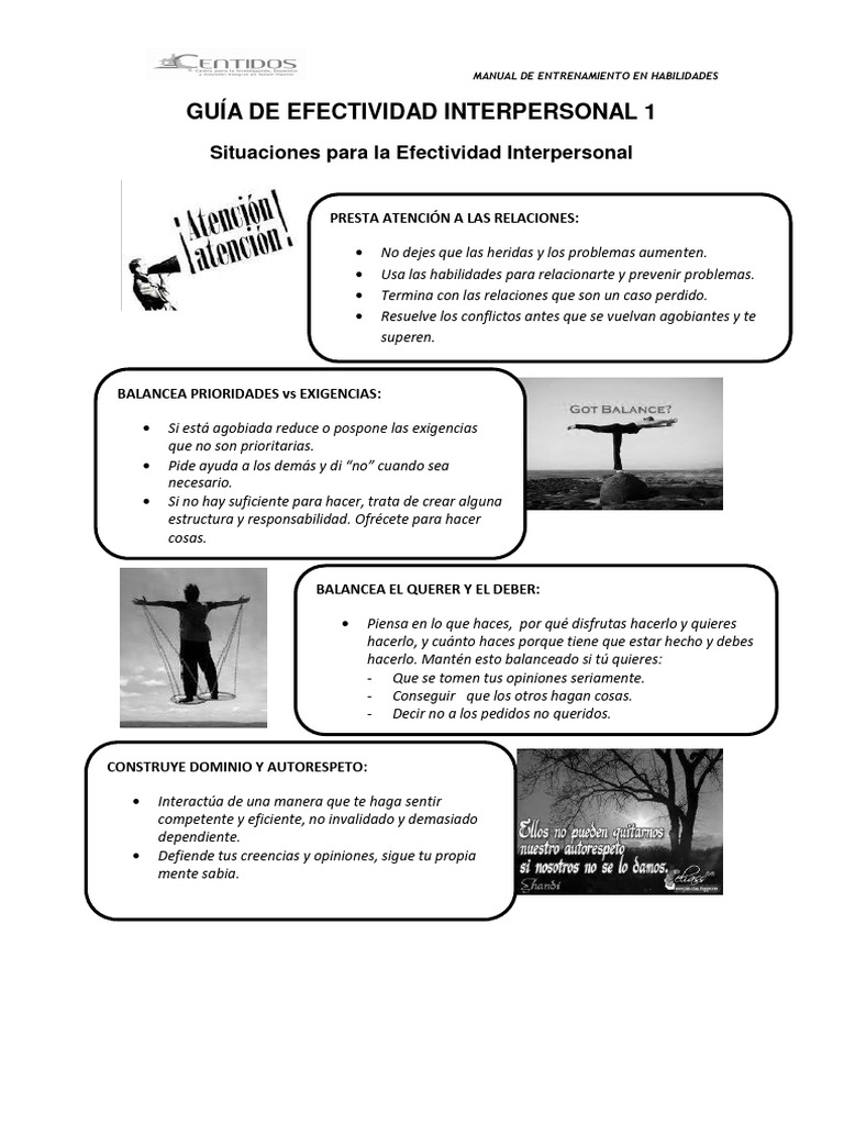 Efectividad Interpersonal | PDF | Las emociones | Ciencias del comportamiento