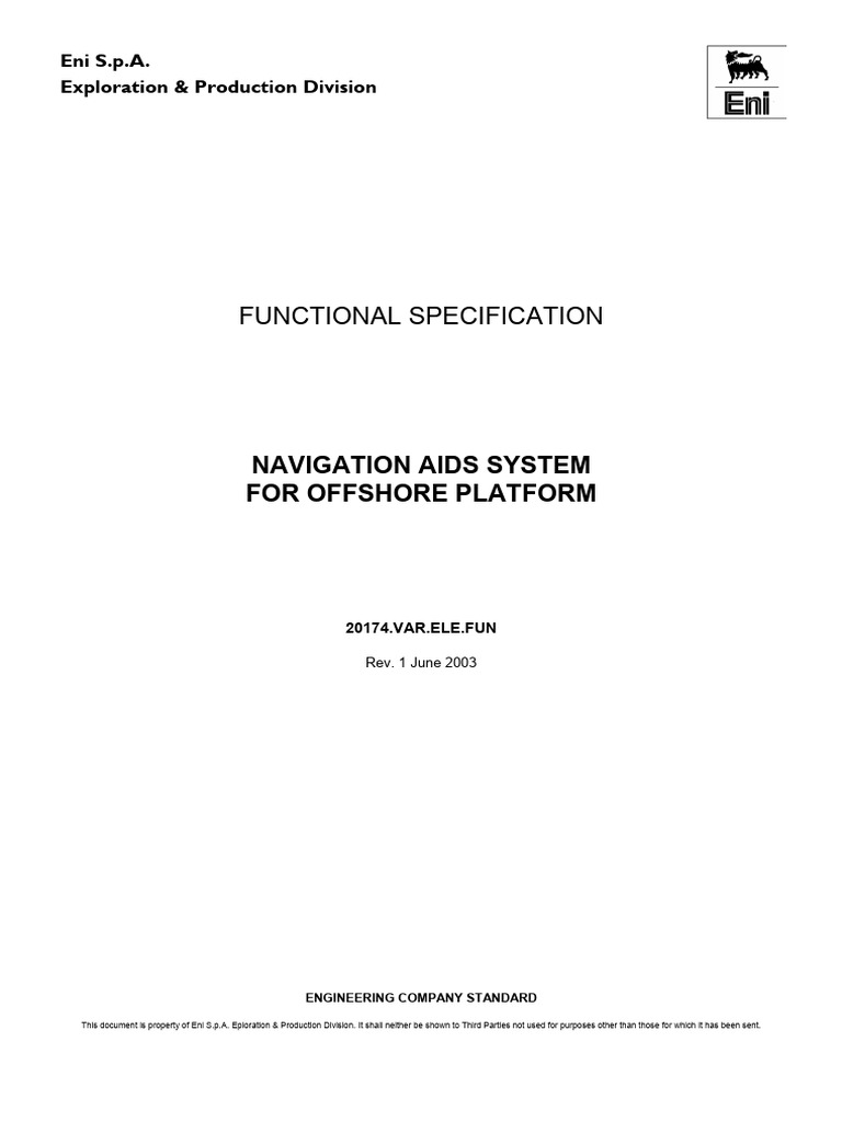 Functional Specification: Navigation Aids System For Offshore Platform ...