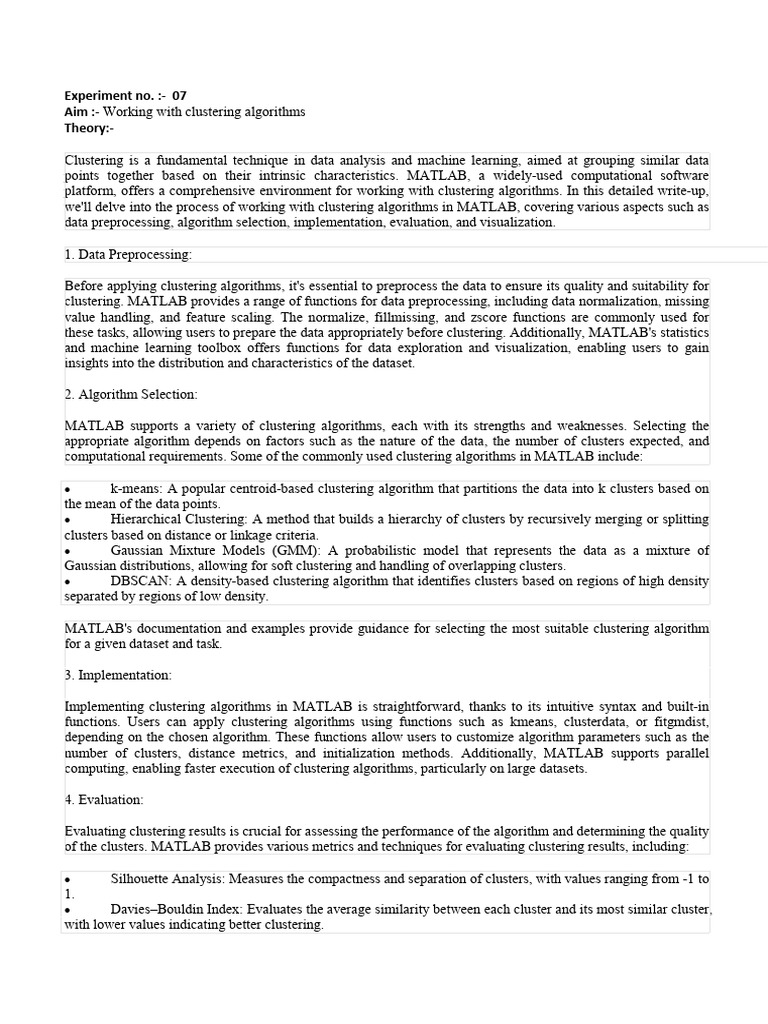 Practical 7 Pdf Cluster Analysis Applied Mathematics 