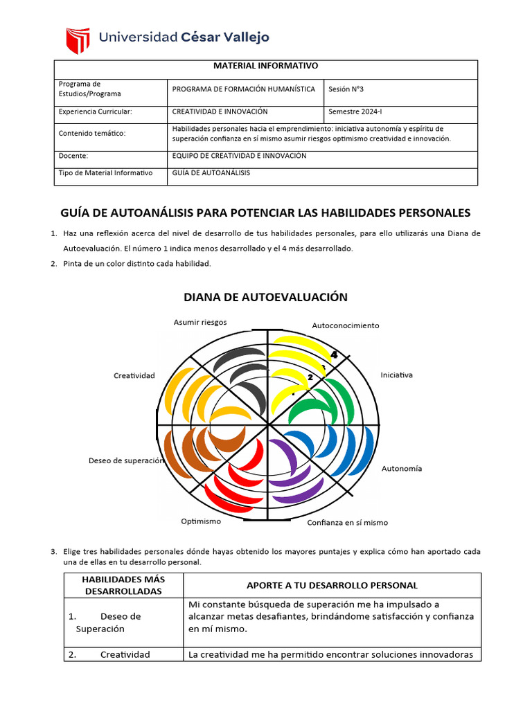 Guía de Autoanalisis | Descargar gratis PDF | Creatividad | Psicología ...