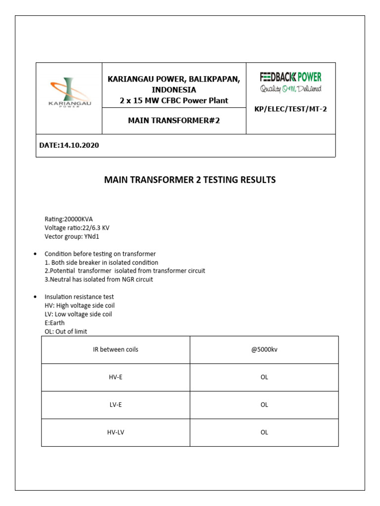 Mt 2 Testing Download Free Pdf Transformer Alternating Current