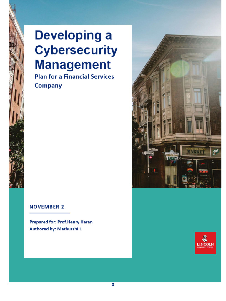 Developing a Cybersecurity Management Plan | PDF | Security | Computer ...