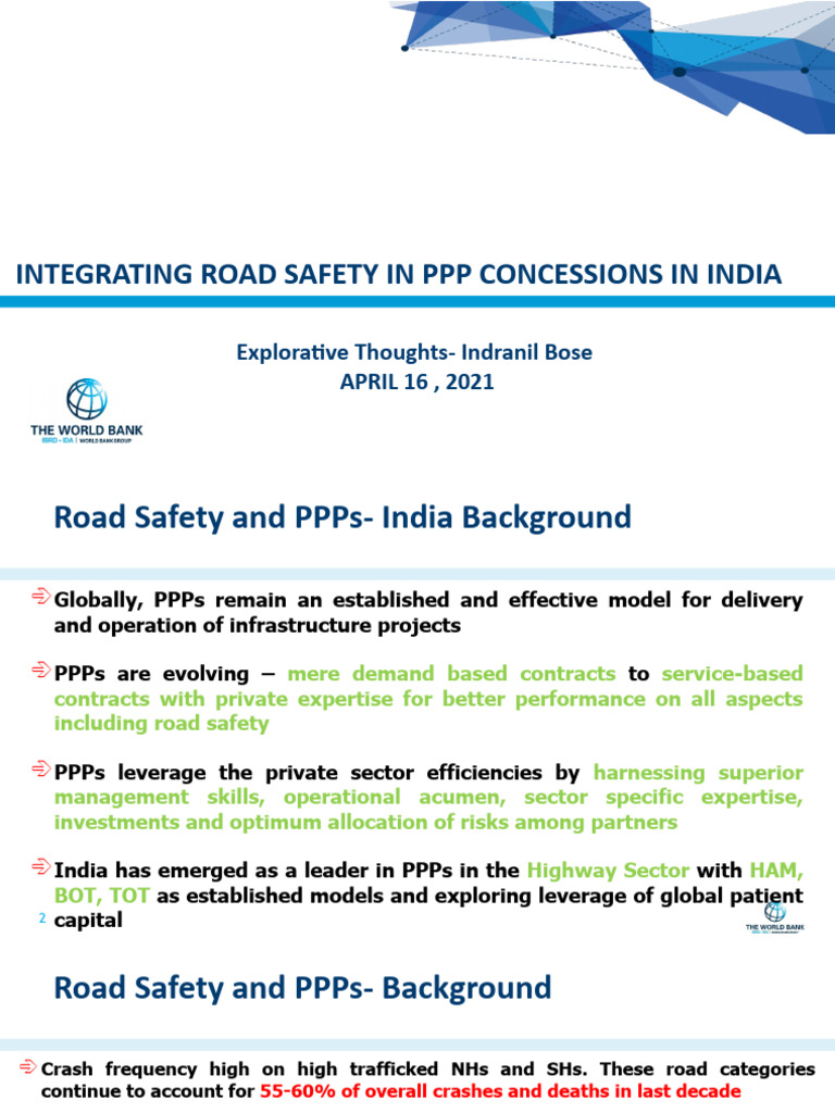 Road Safety in Indian PPPs | PDF | Public–Private Partnership | Traffic ...