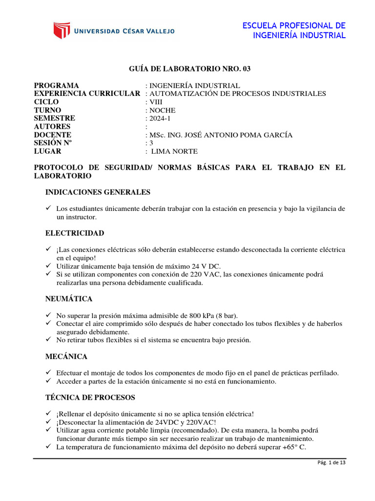 Laboratorio 03 | PDF | Bomba | Cambiar