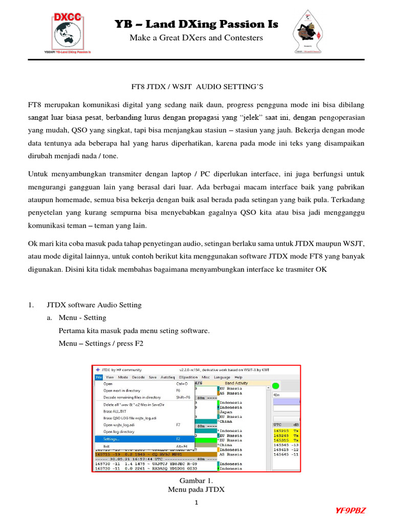 FT8 Audio Seting | PDF