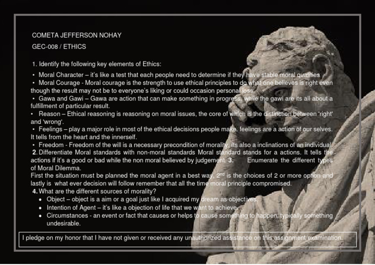 Key Elements of Ethics Explained | PDF | Career & Growth