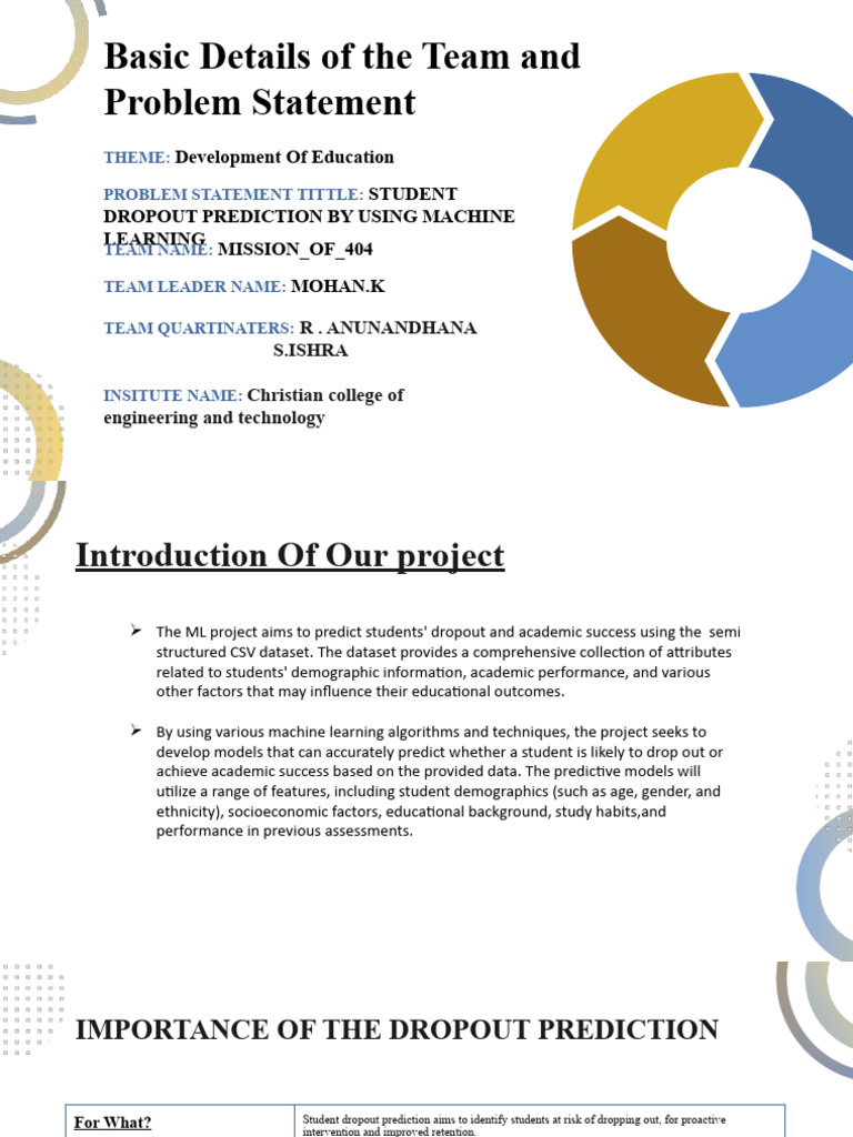 Student Dropout Prediction | PDF | Machine Learning | Statistical ... Student Dropout Prediction | PDF | Machine Learning | Statistical ...