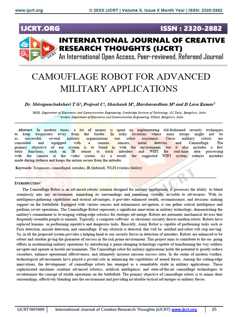 IJCRT Paper | PDF | Infrared | Light