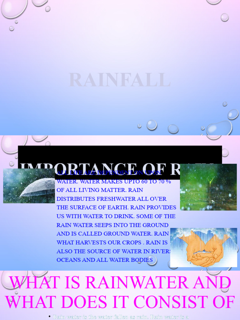 Importance and Composition of Rainwater | PDF