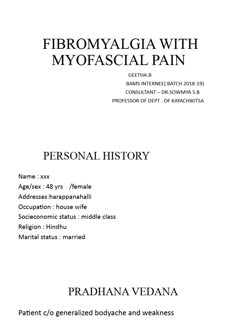 Fibromyalgia With Myofascial Pain 15 | PDF | Clinical Medicine ...