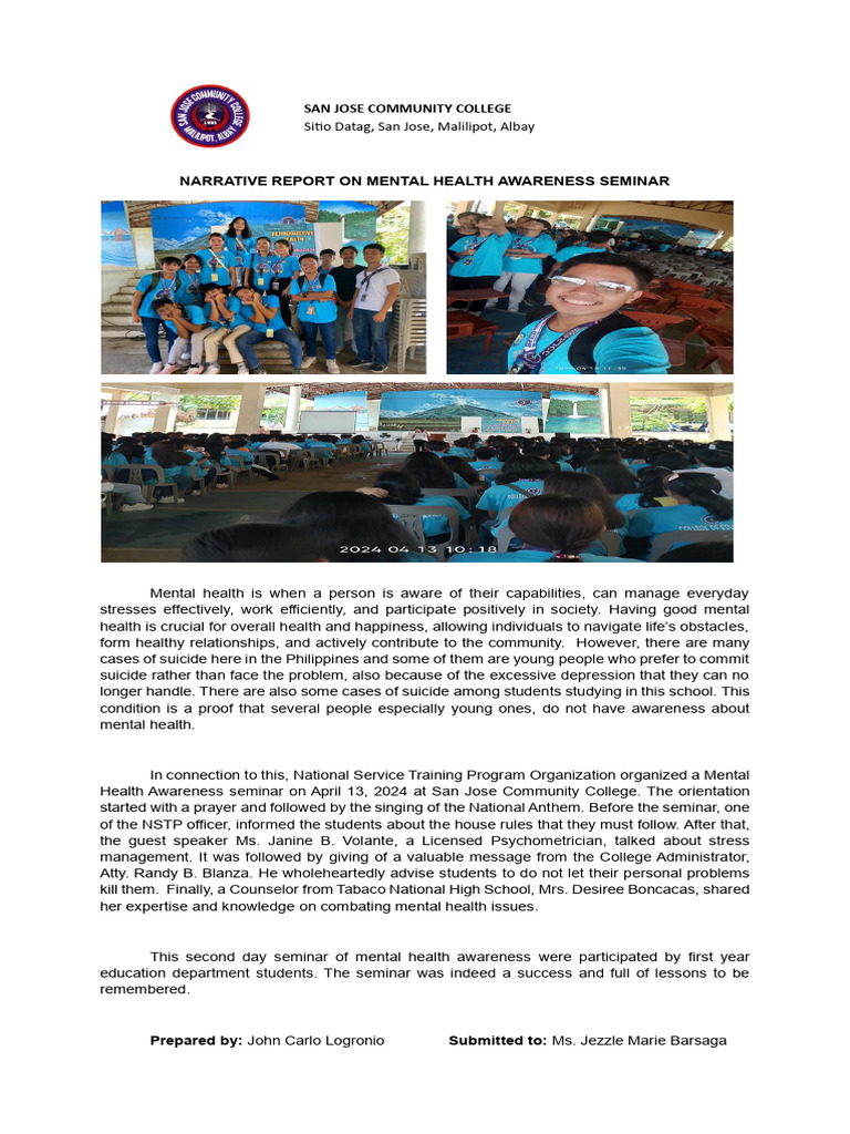 Narrative Report Seminar | PDF