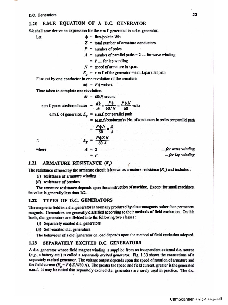 Examples For DC Generators | PDF