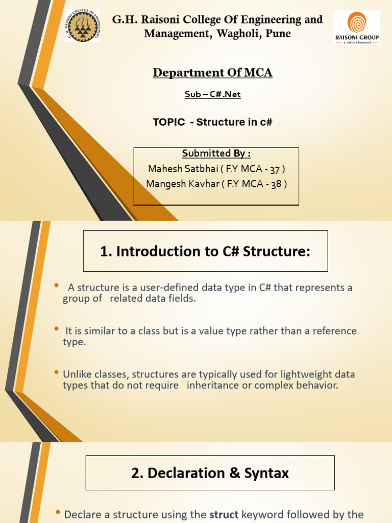 37 - 38 - Structure in C# TAE1 | PDF