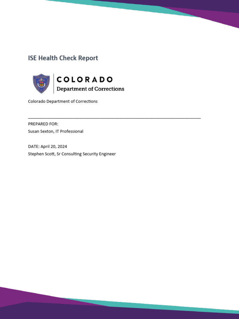 ISE Health Check Report | PDF | Computer Network | Ip Address