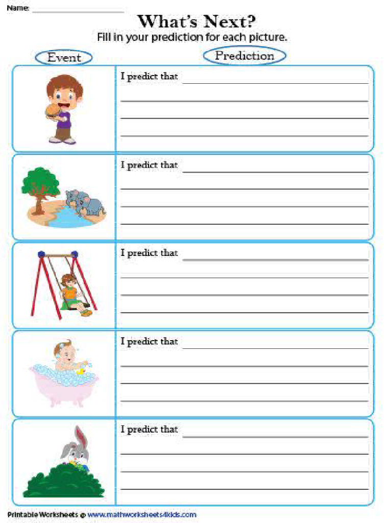Predictions Worksheet | PDF