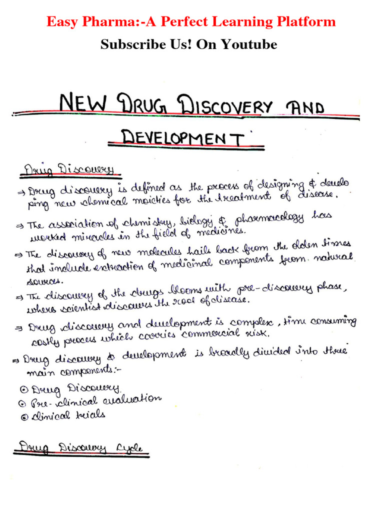 New Drug Discovery and Drug Development | PDF