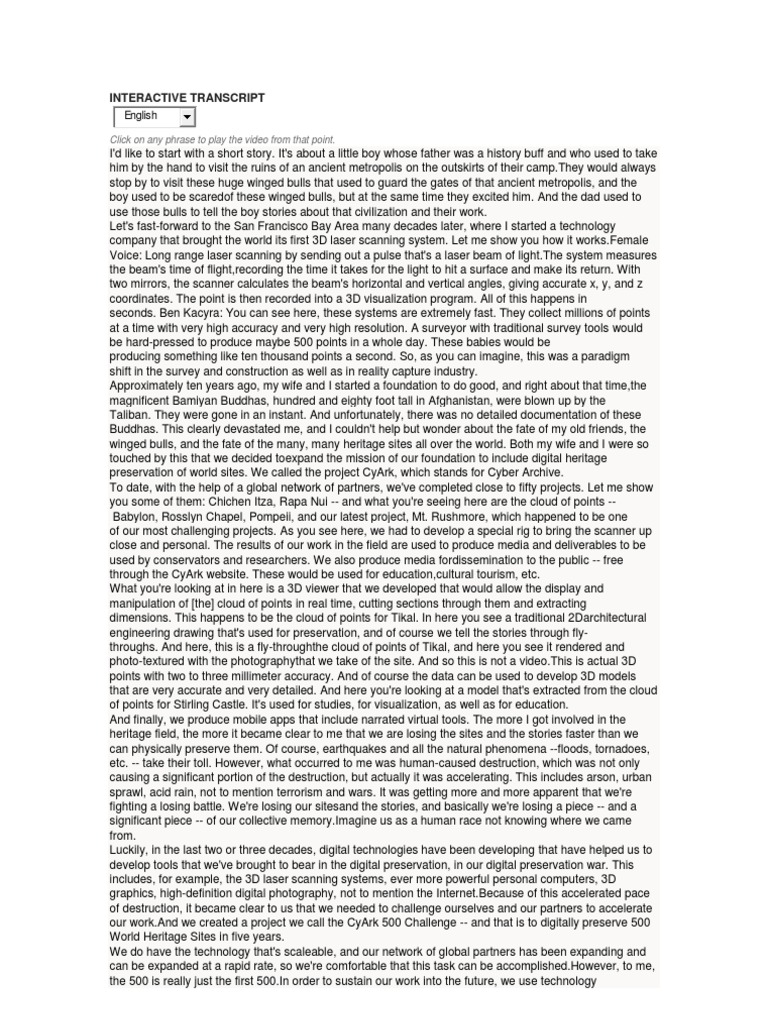 Interactive Transcript | PDF | Science | Technology (General)