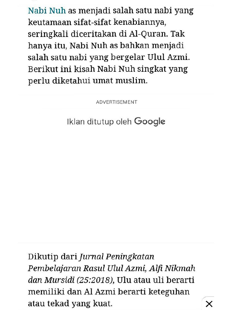 Kisah Nabi Nuh | PDF