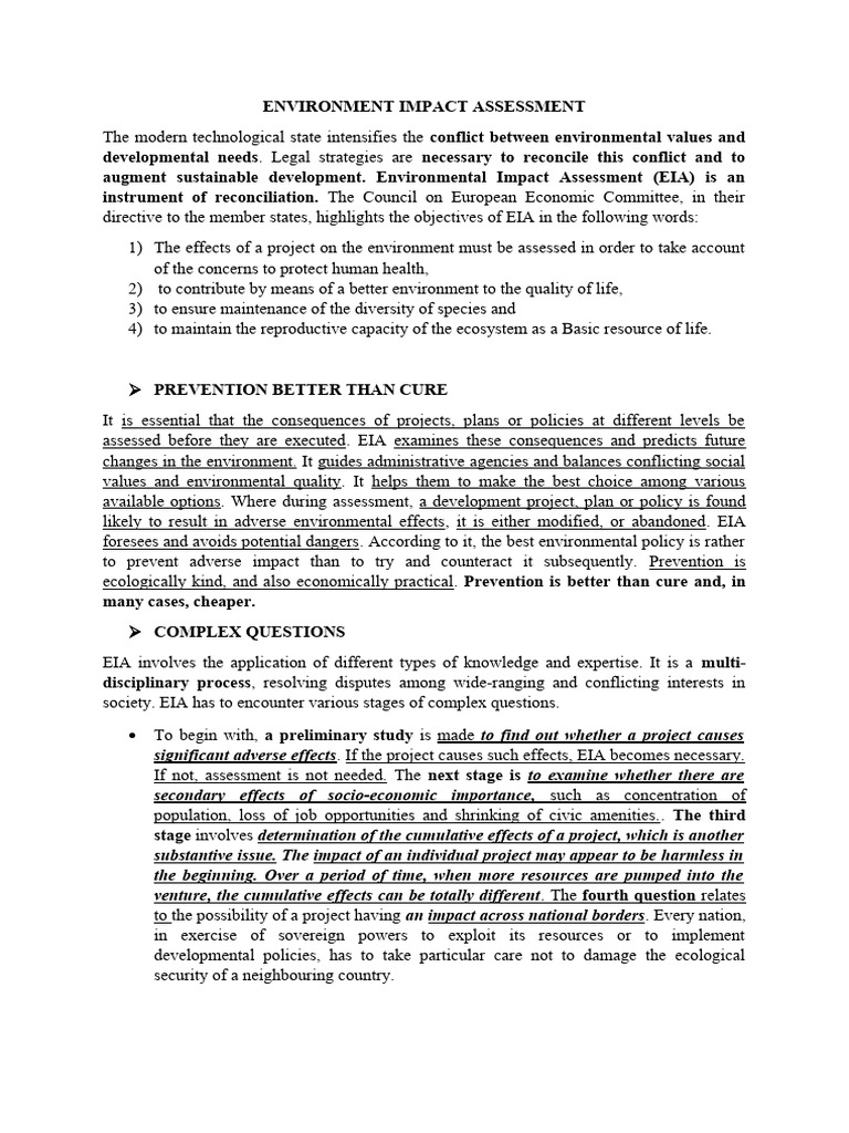 Understanding Environmental Impact Assessment | PDF | Environmental ...