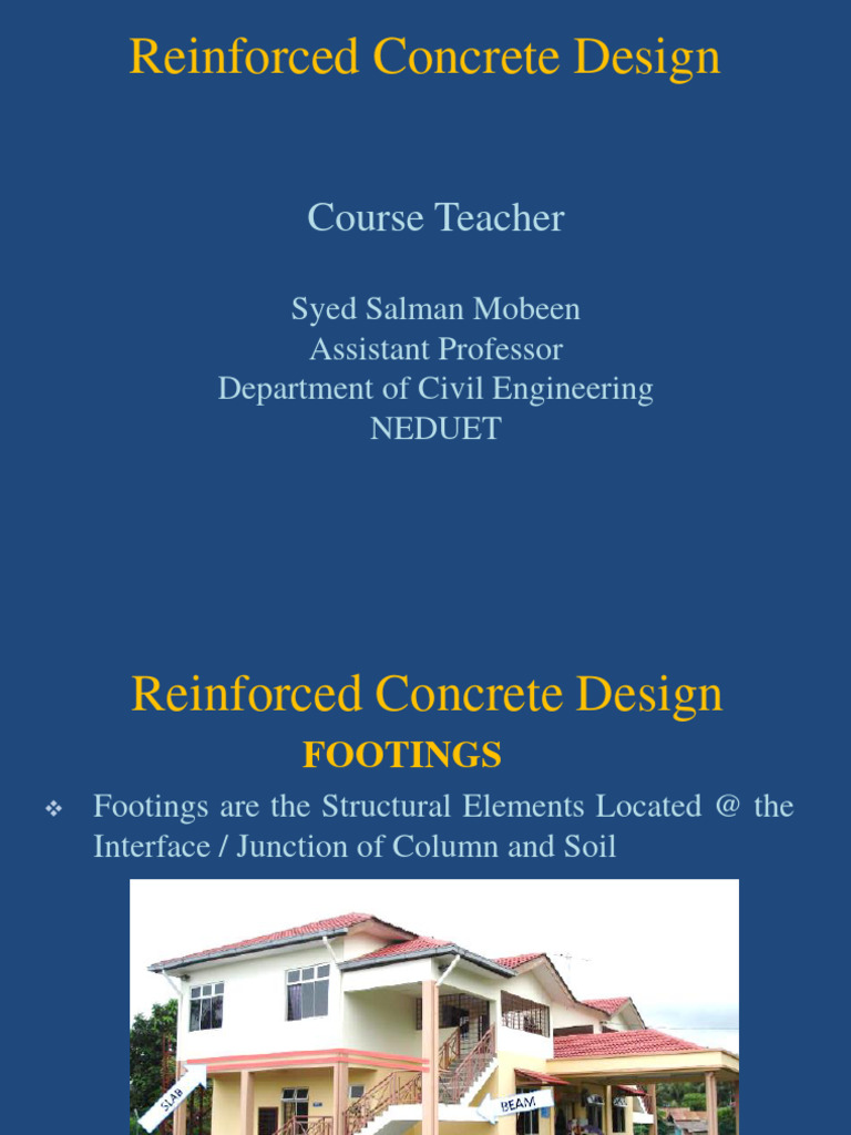 Reinforced Concrete Footing Design Guide | PDF | Foundation ...
