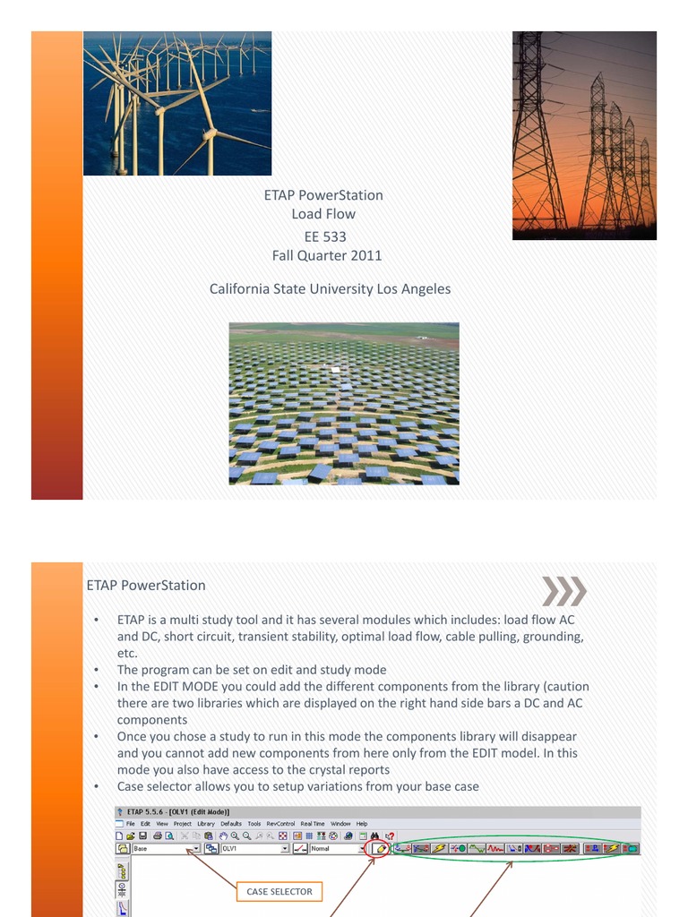 ETAP Presentation | PDF | Transformer | Electric Generator