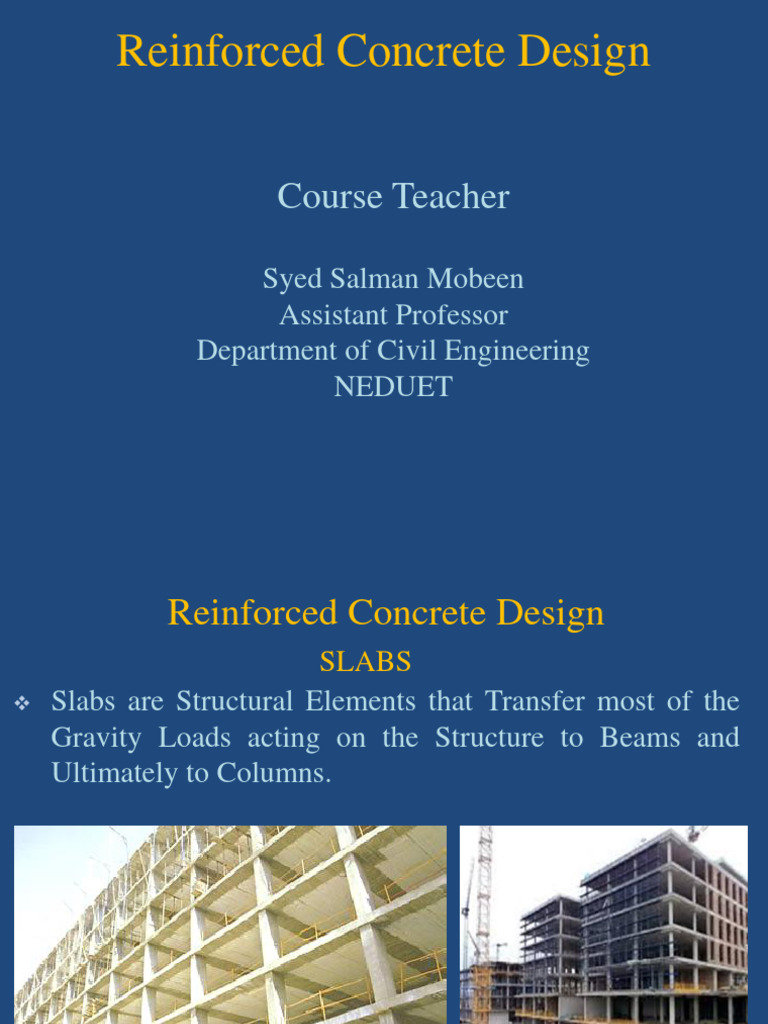 Reinforced Concrete 1 Way Slab Design - ACI 318 - Uni Lec. | PDF ...