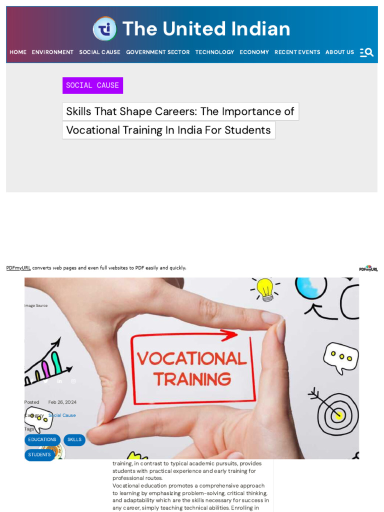 Vocational Training in India | PDF | Vocational Education | Academic Degree