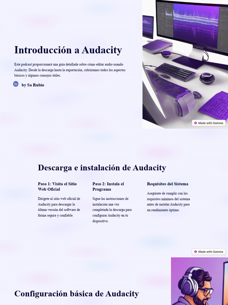 Introduccion A Audacity | Descargar gratis PDF | Podcast | Software